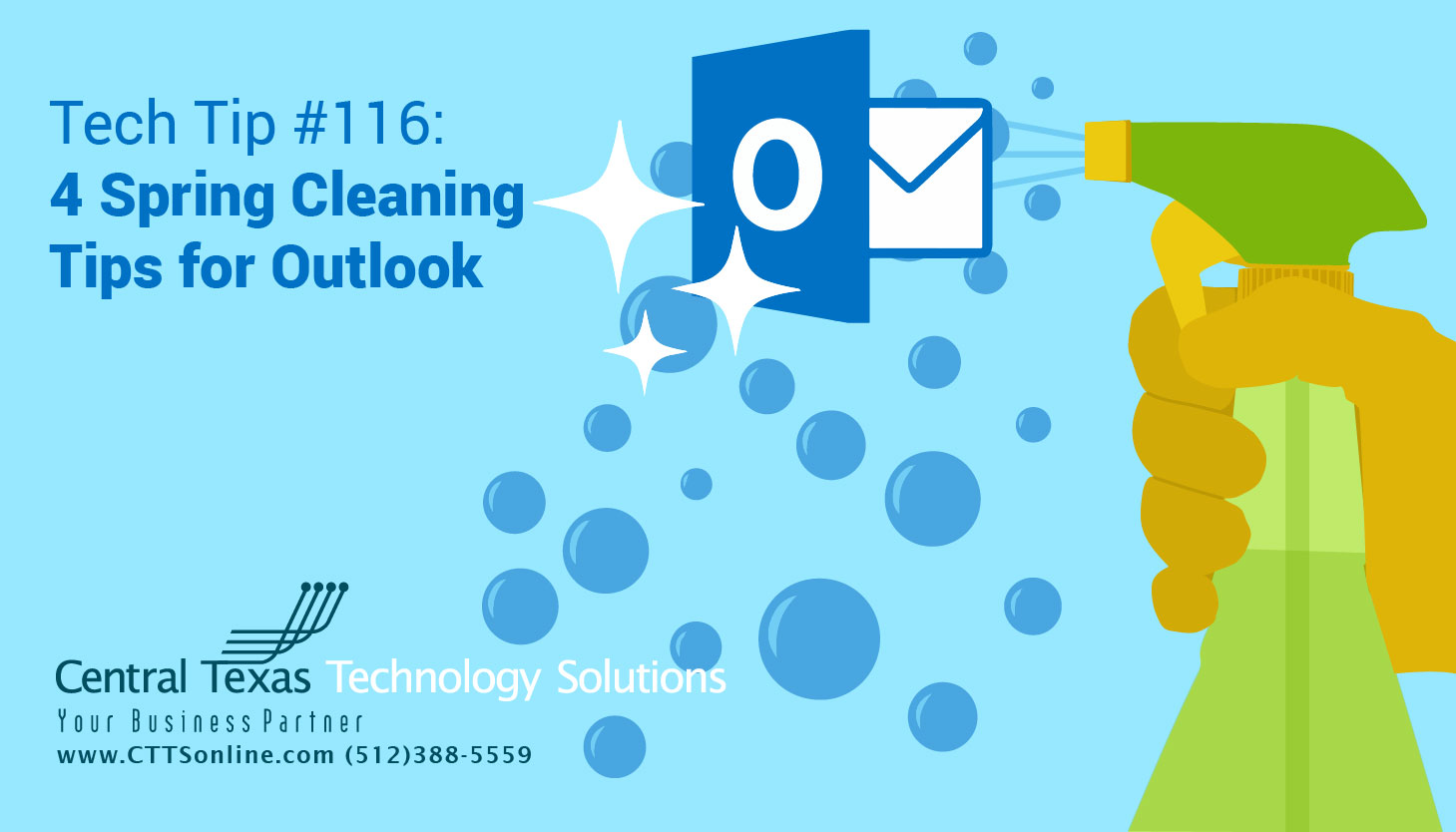 4 Spring Cleaning Tips for Outlook- IT Support Georgetown, TX | CTTS, Inc.