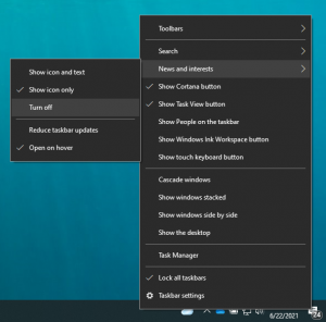 How to show or hide Weather on Windows 10 taskbar | CTTS, Inc. | CTTS, Inc.