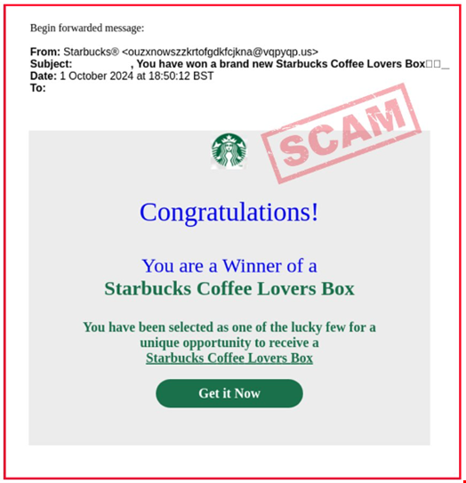 Starbucks Phishing Scam Warning for Businesses | CTTS, Inc.